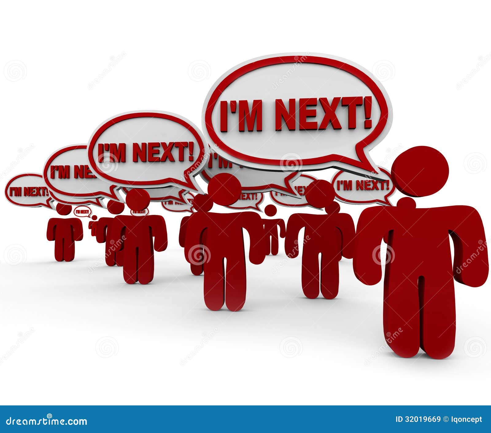 I M Next People Customers Waiting in Line Service Support Stock ...