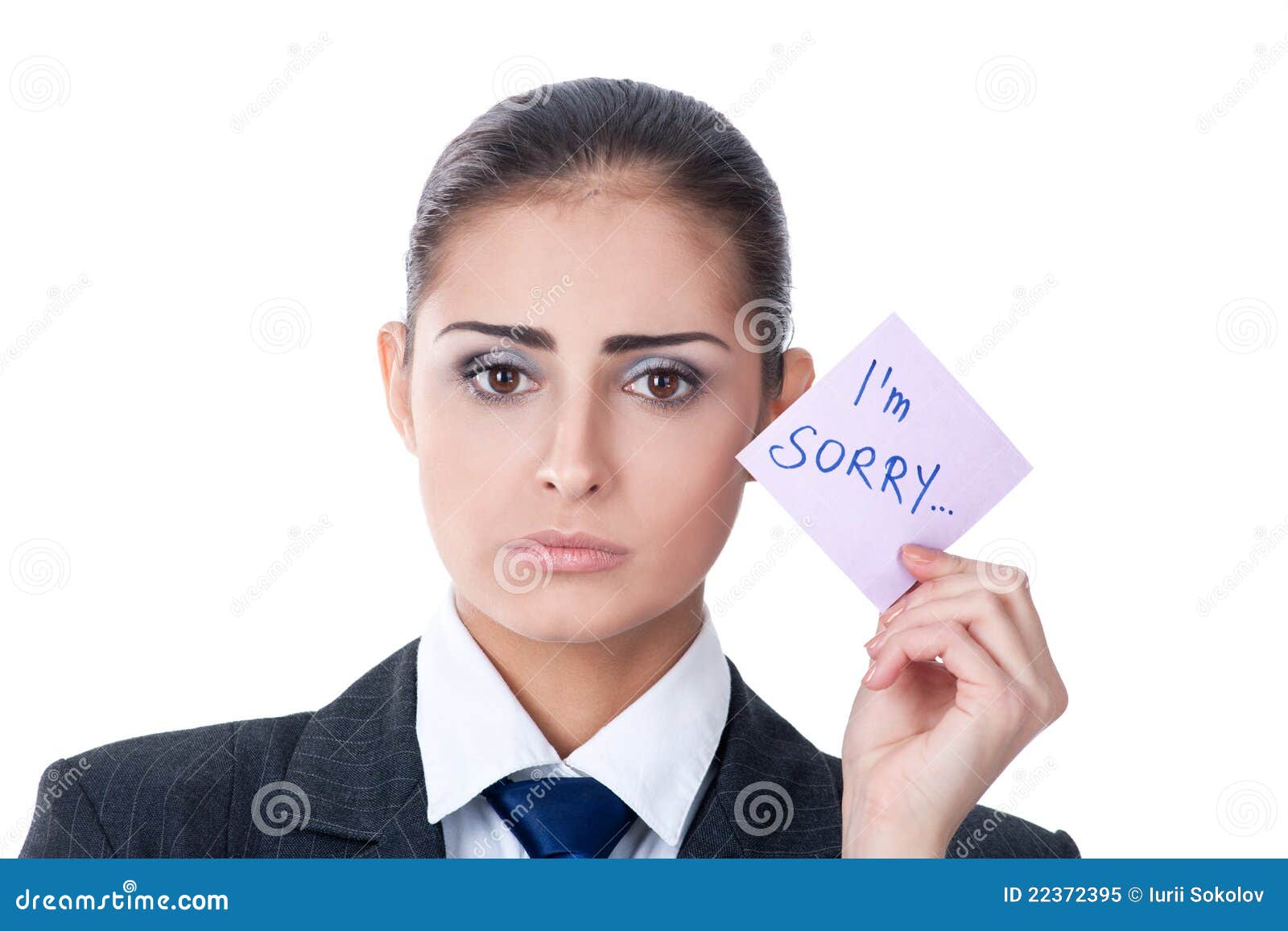 I m sorry stock image. Image of pretty, brunette, economy - 22372395