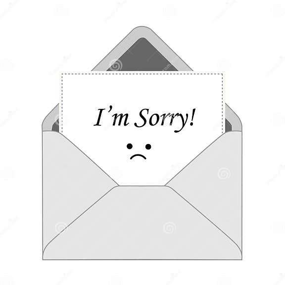 I m sorry card stock vector. Illustration of apology - 21630058