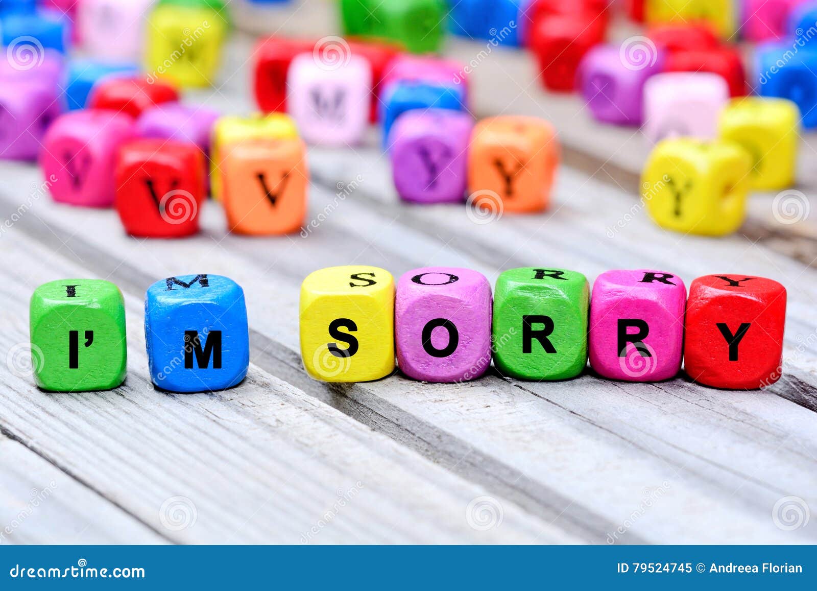 I m sorry word on table stock image. Image of colorful - 79524745