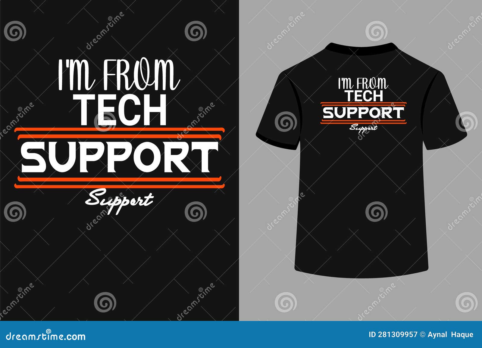I M from Support Typography T-Shirt Design Stock Vector - Illustration ...
