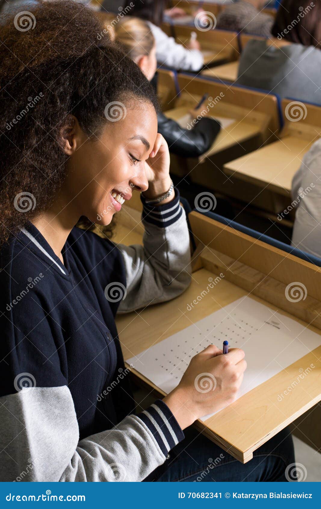 I M Sure I Ll Pass this Exam! Stock Image - Image of knowledge, indoors ...