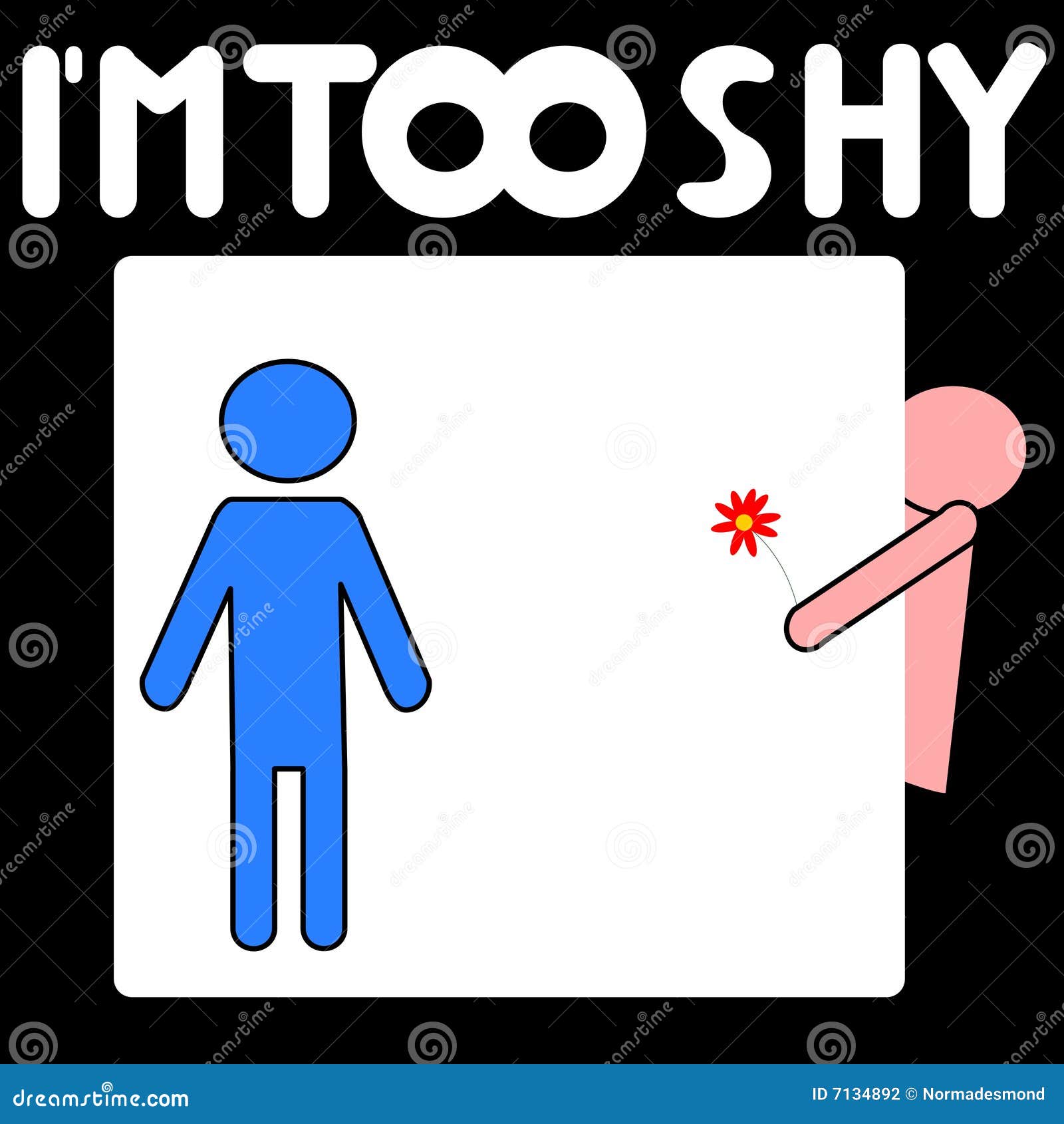 I m too shy 2 stock illustration. Illustration of reserved - 7134892