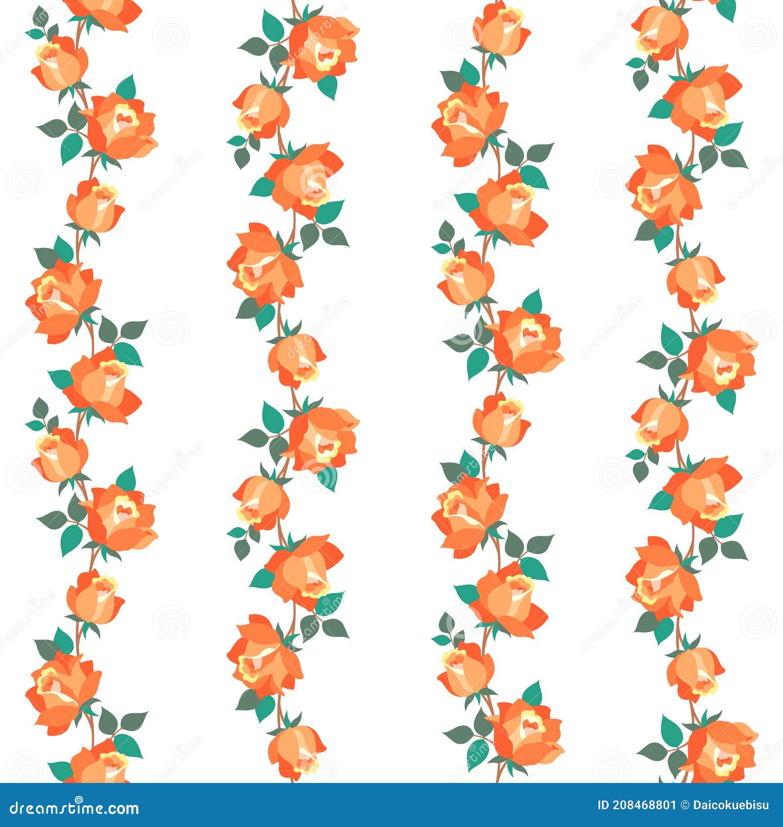 Beautiful Rose Vertical Stripe Seamless Pattern, Stock Illustration ... Beautiful Rose Vertical Stripe Seamless Pattern, Stock Illustration ...