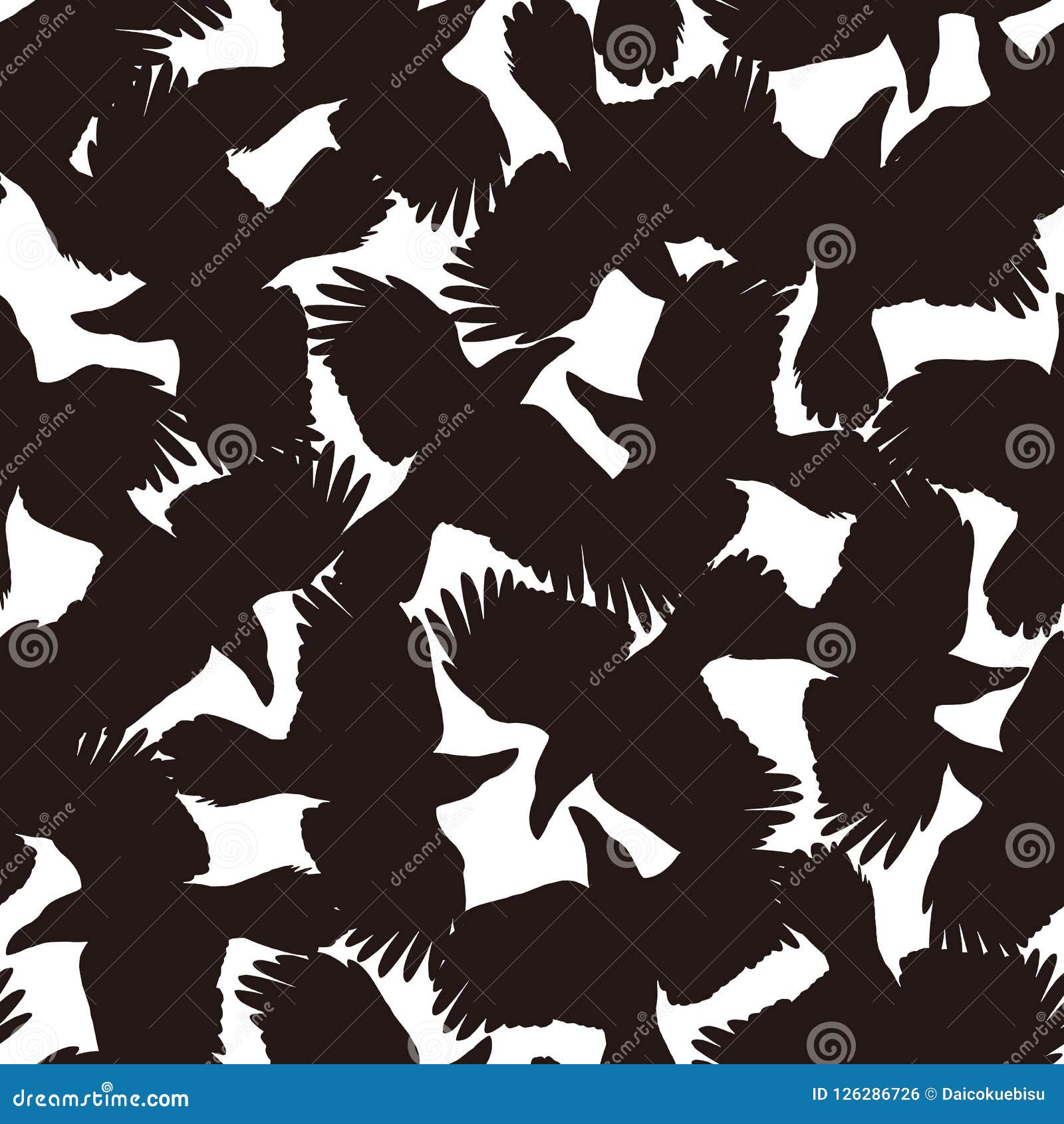 Pattern Illustration of the Crow, Stock Vector - Illustration of ...