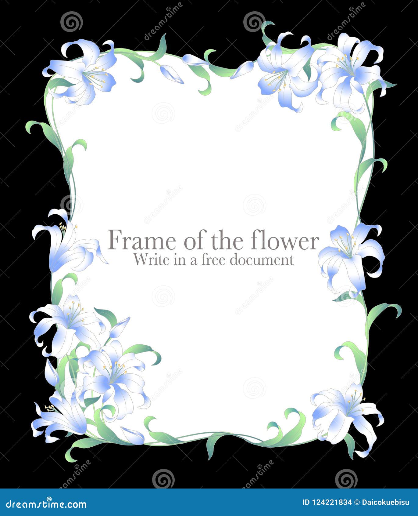 Japanese Style Lily Decoration Diameter, Stock Vector - Illustration of ...