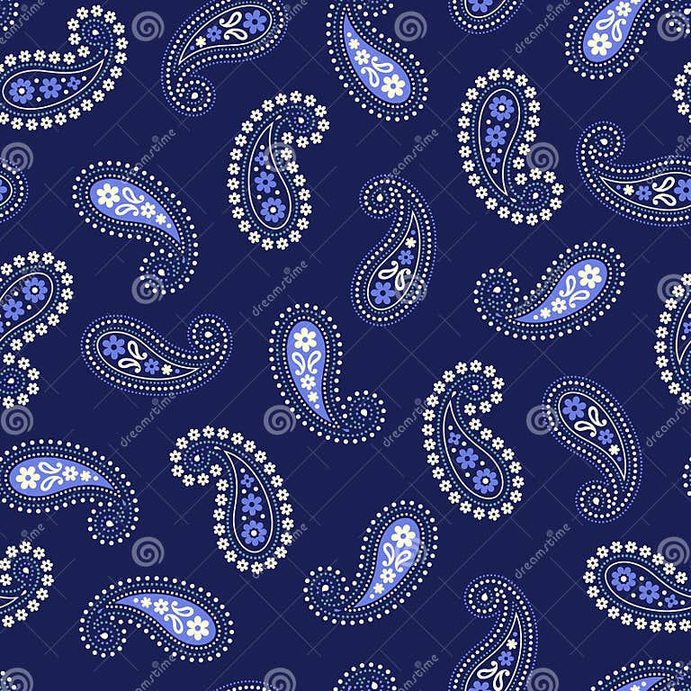 Cute and Simple Paisley Seamless Pattern, Stock Vector - Illustration ...