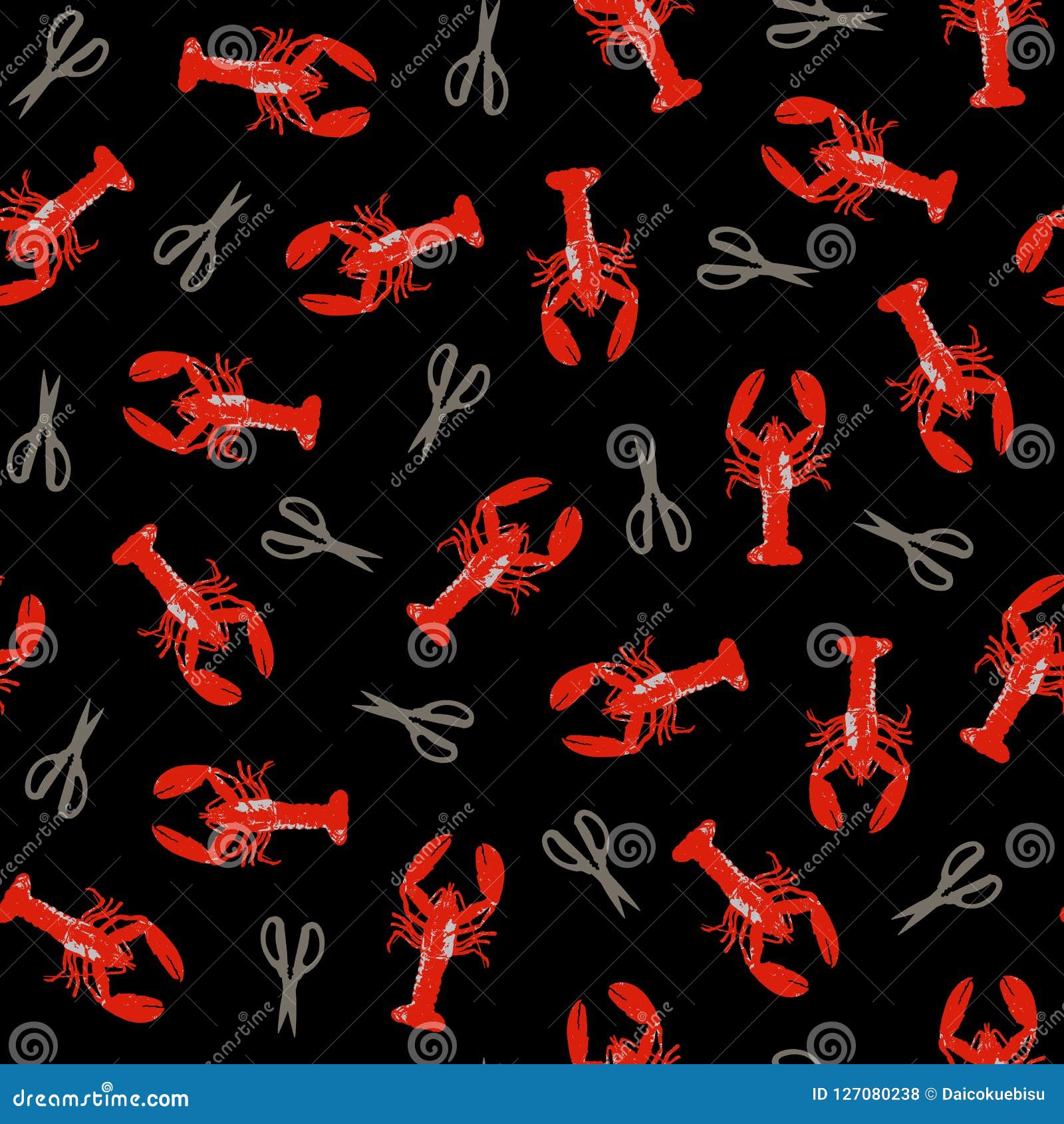Illustration Pattern of the Lobster, Stock Vector - Illustration of ...
