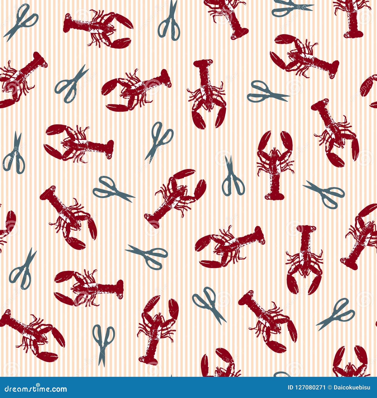 Illustration Pattern of the Lobster, Stock Vector - Illustration of ...