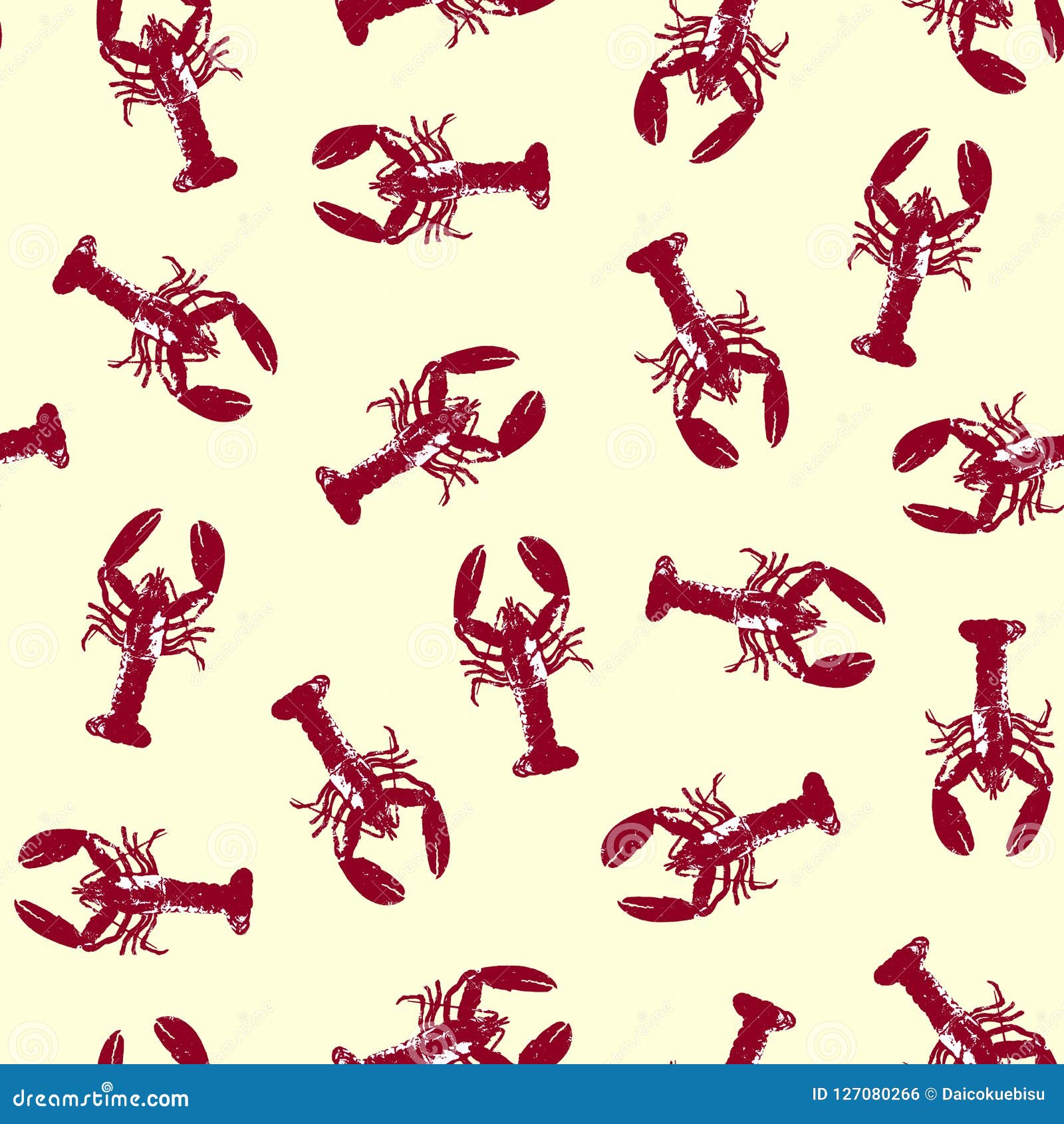 Illustration Pattern of the Lobster, Stock Vector - Illustration of ...