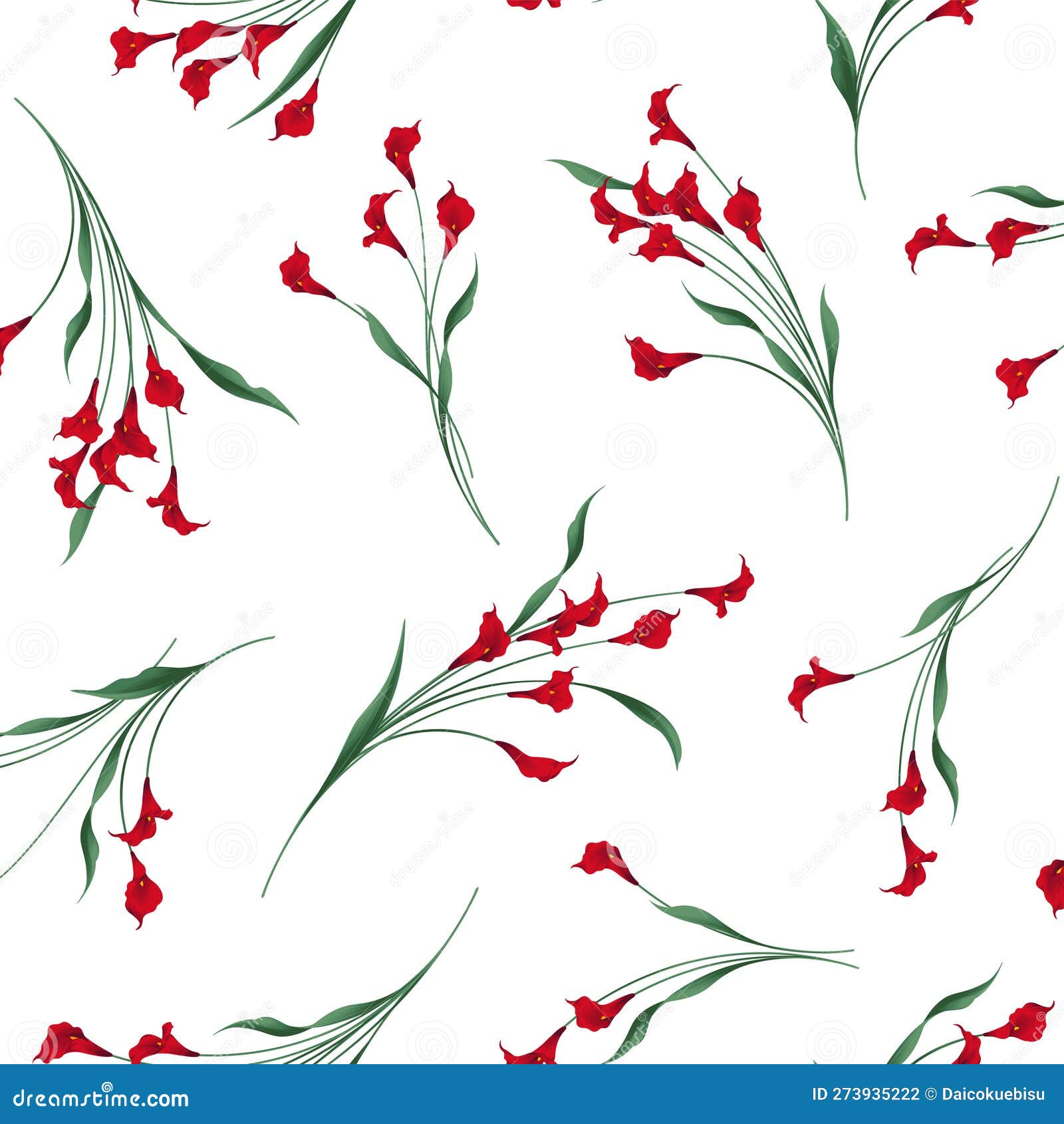 Seamless Pattern in Beautiful Calla Lily, Stock Vector - Illustration ...