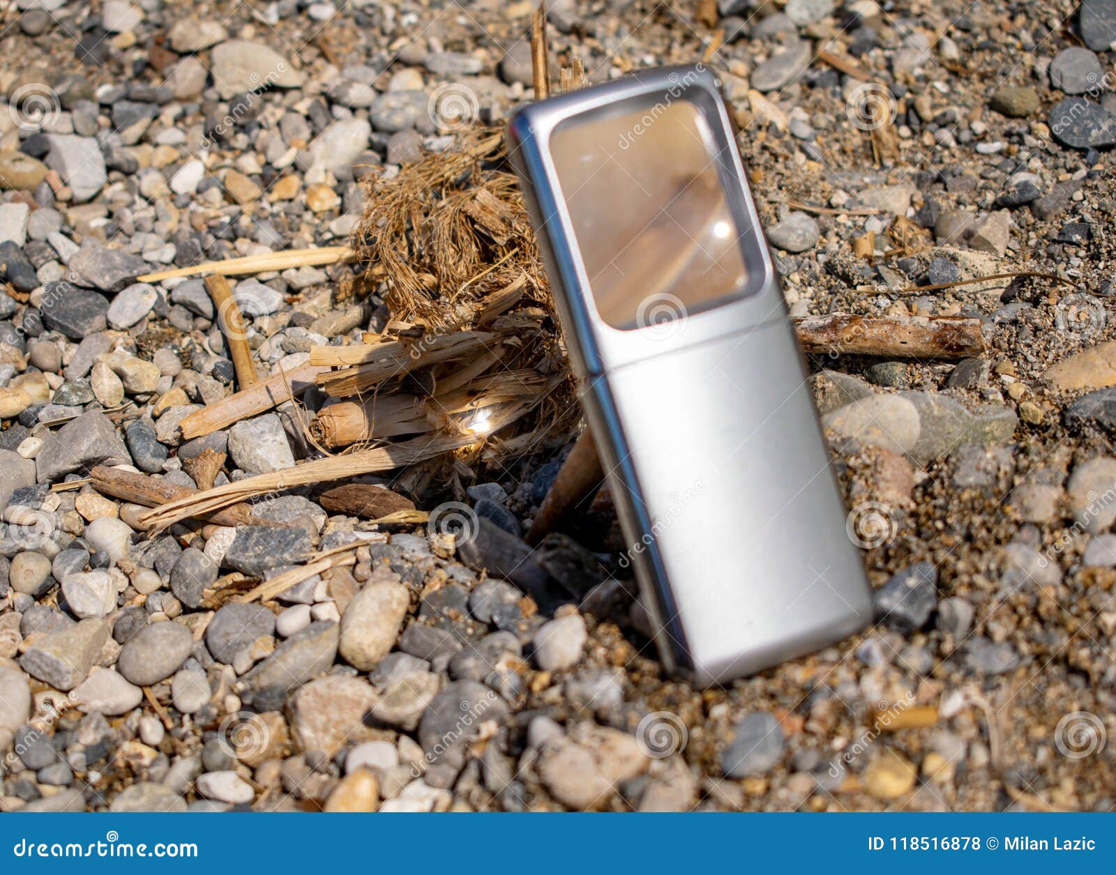 Make a Fire with a Magnifying Glass. Stock Photo - Image of radiate ...