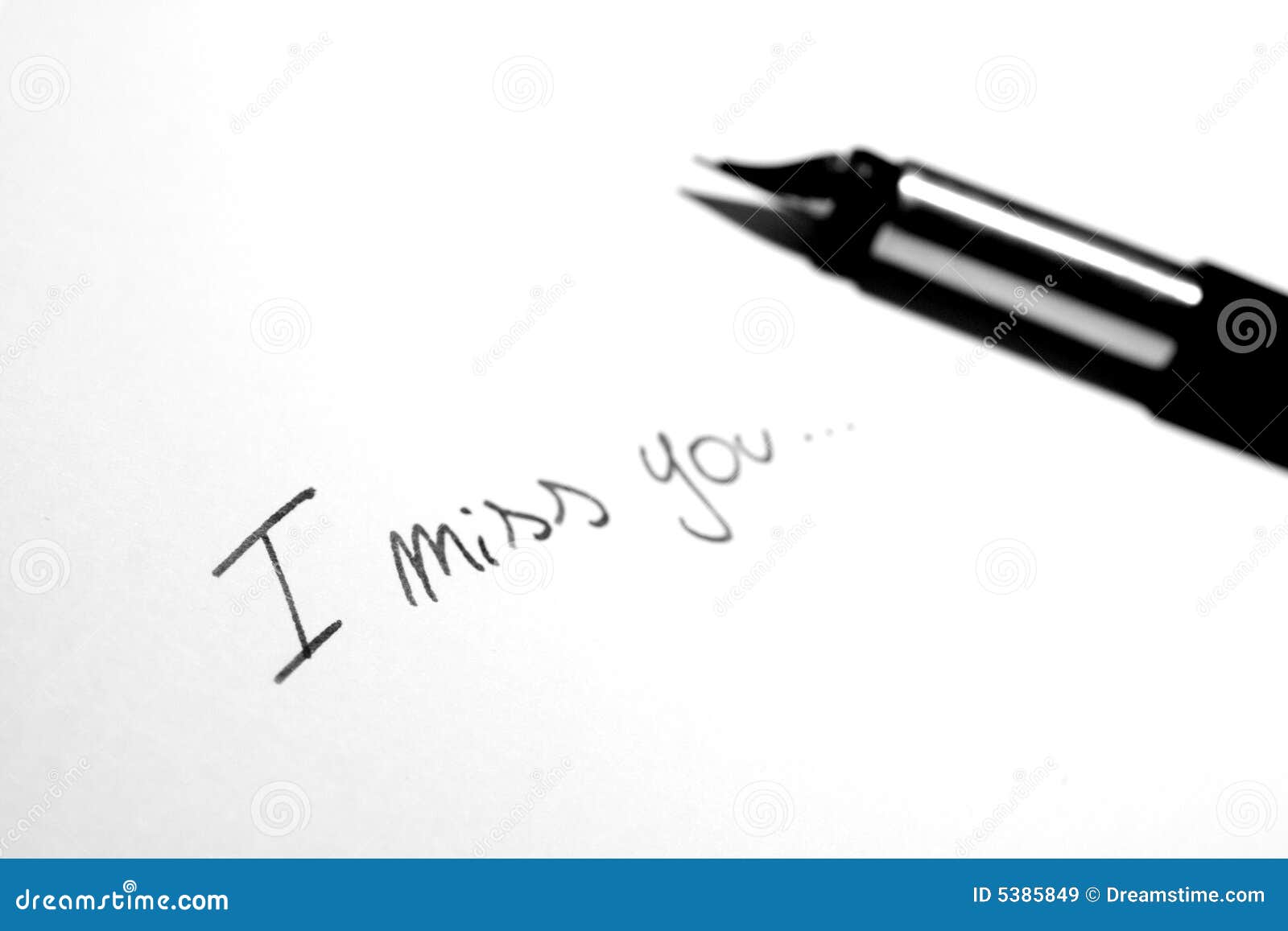 I miss you note stock image. Image of missing, hand, feather - 5385849