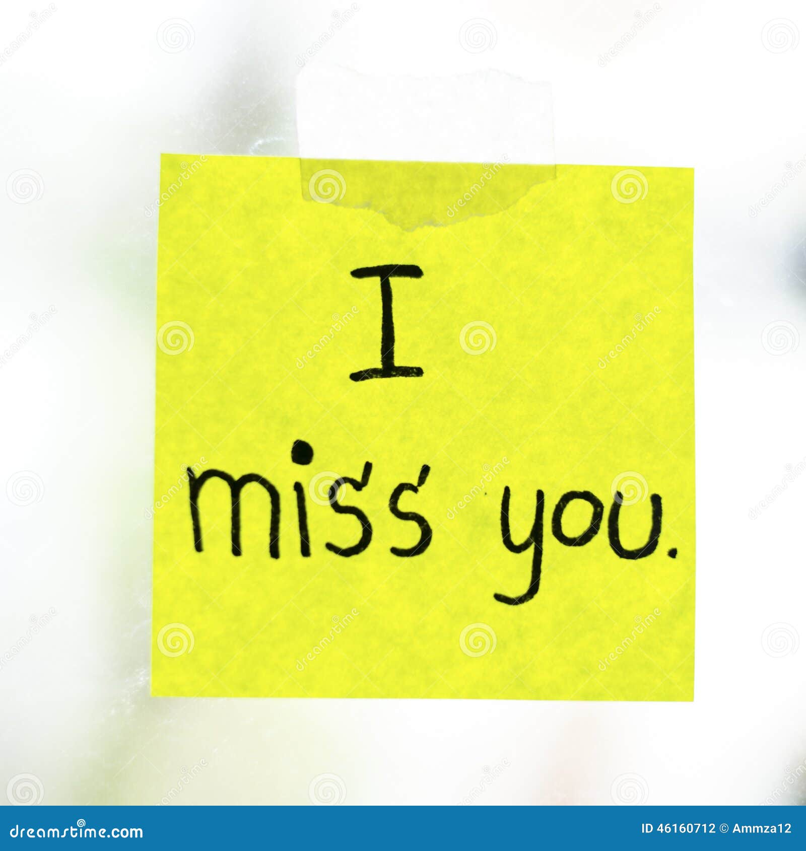 I Miss You Word on Sticky Note Stock Photo - Image of write, letter ...