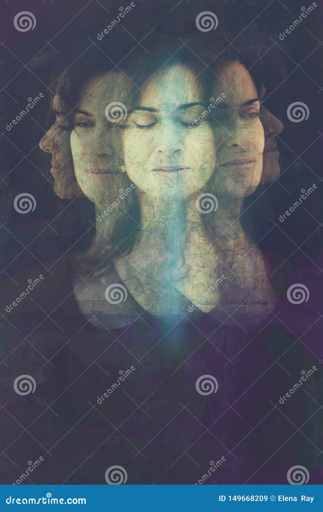 I am Woman Meditating stock image. Image of personality - 149668209