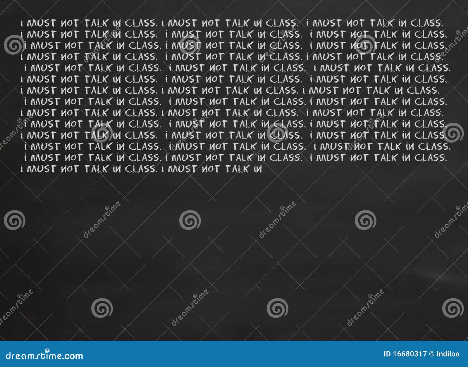 I must not talk in class stock illustration. Illustration of school ...