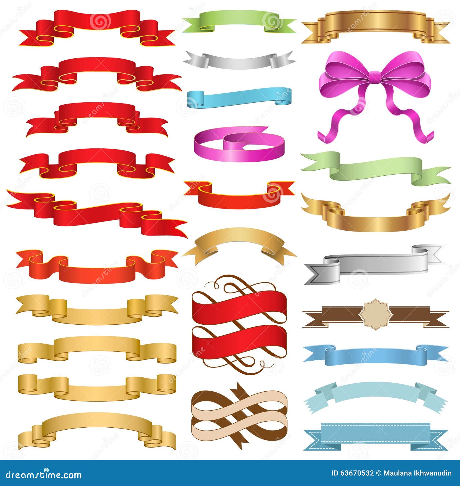 I nastri hanno messo II illustrazione vettoriale. Illustrazione di ...