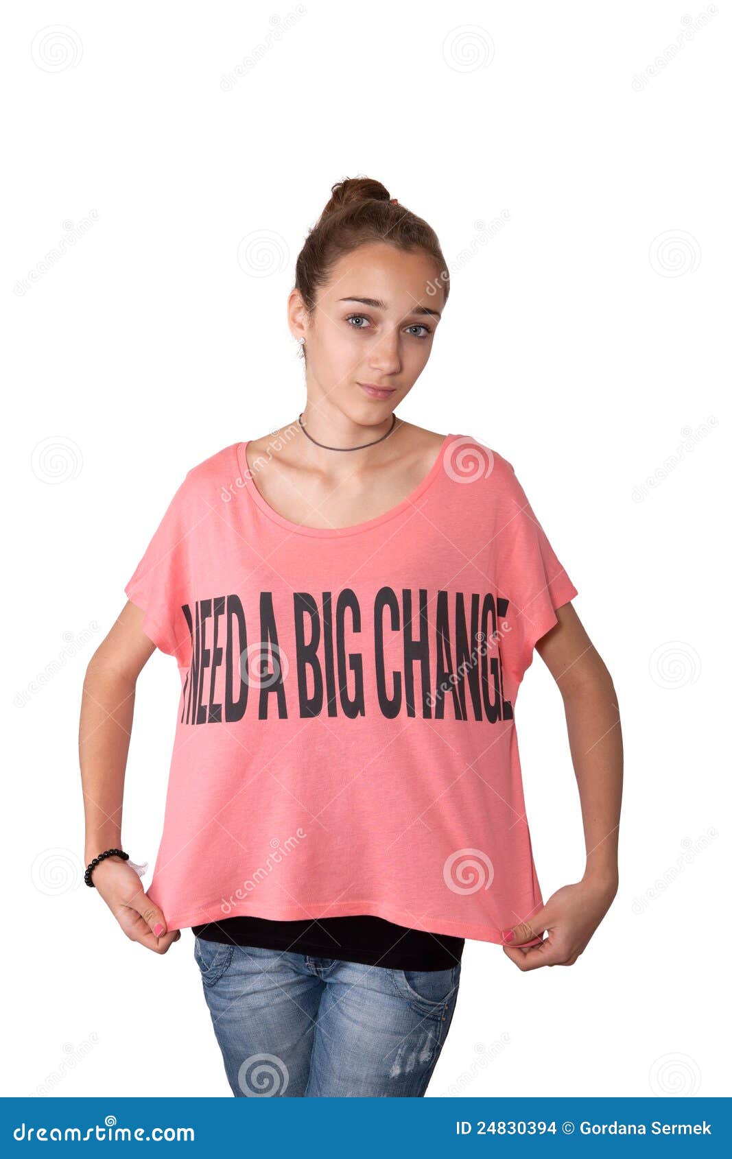 I need a big change! stock photo. Image of eyes, peach - 24830394