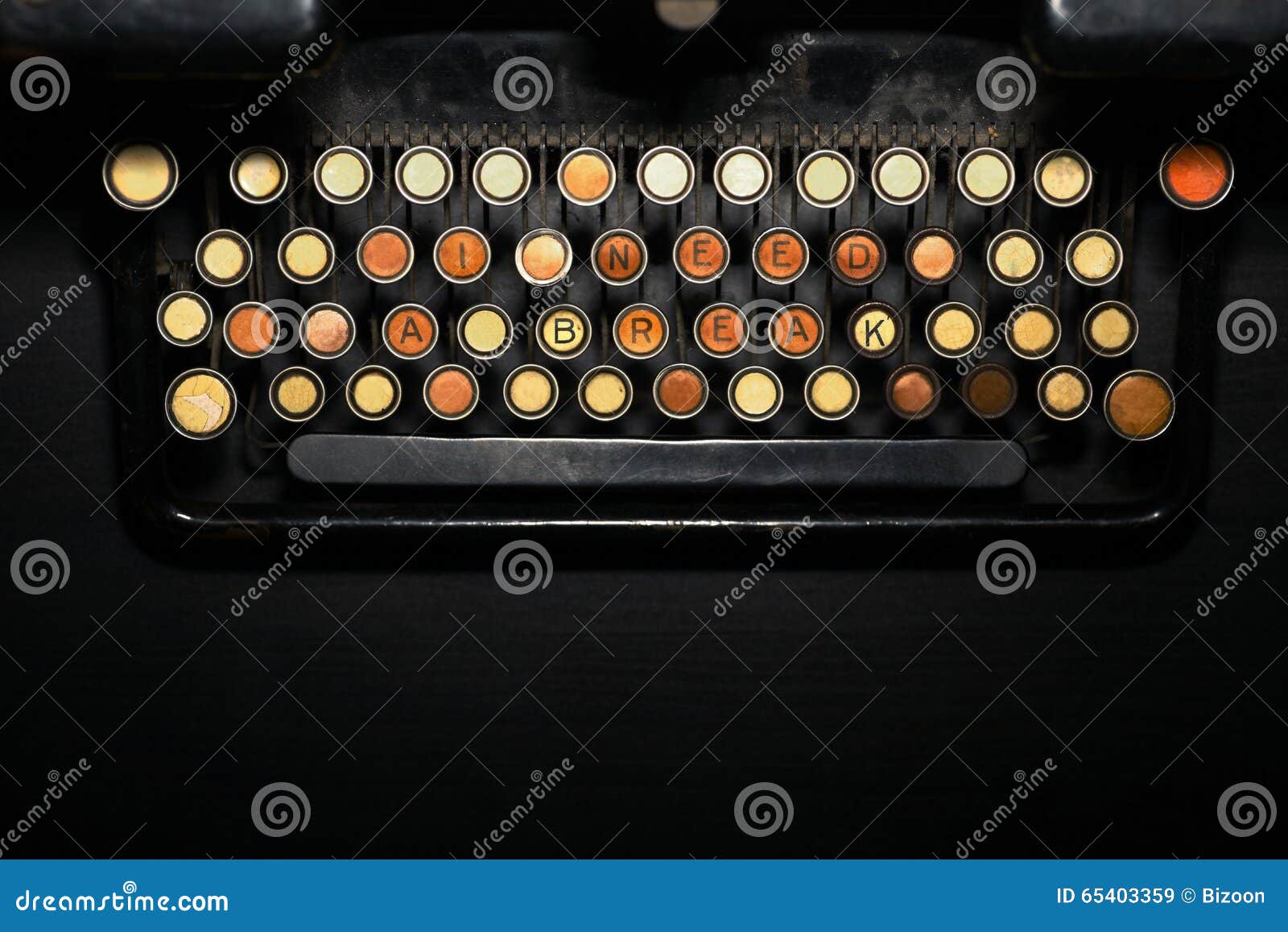I NEED a BREAK Typewriter Metaphor Stock Image - Image of tiredness ...