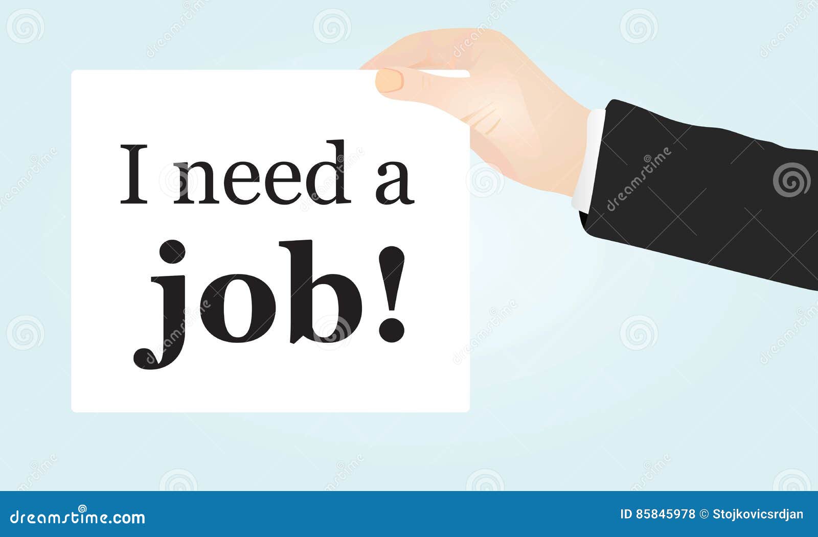 I need a job stock vector. Illustration of economy, note - 85845978