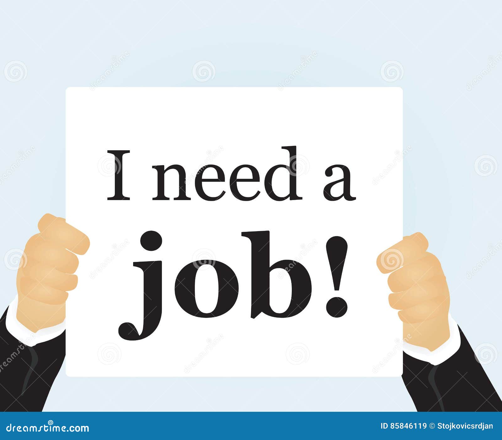 I need a job stock vector. Illustration of business, finance - 85846119