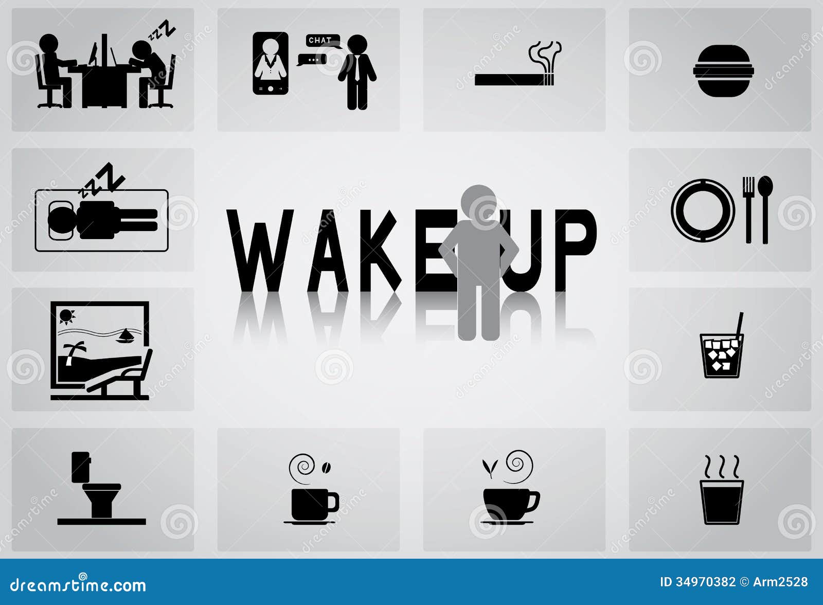 I need weak up stock vector. Illustration of sleep, cool - 34970382