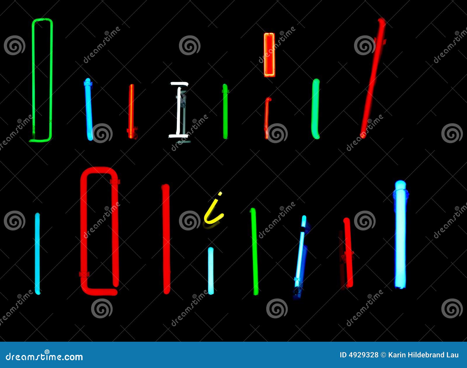 I Neon Letters stock illustration. Illustration of design - 4929328