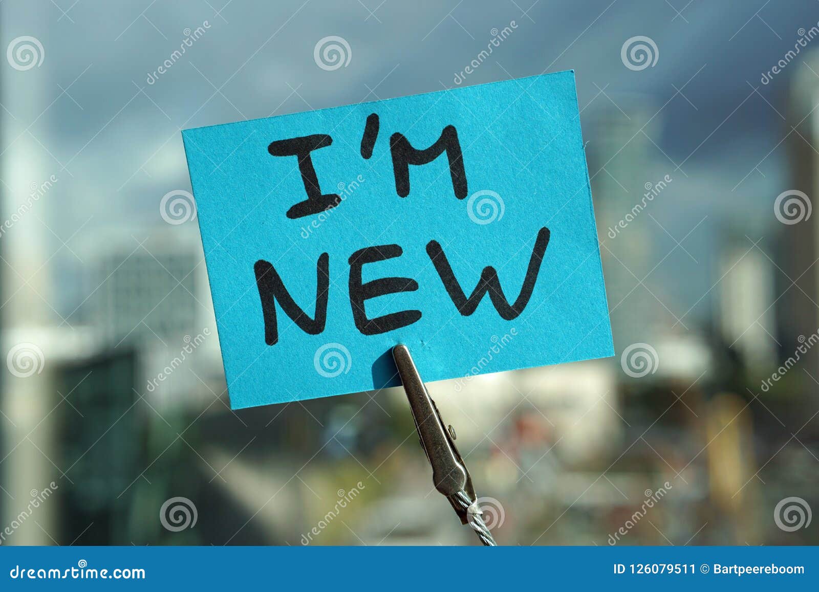I am new written stock image. Image of beginner, networking - 126079511