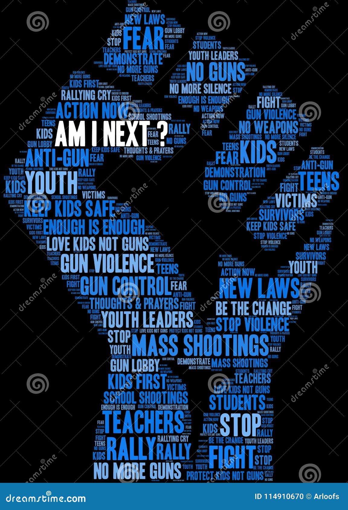 Am I Next Word Cloud stock vector. Illustration of stop - 114910670