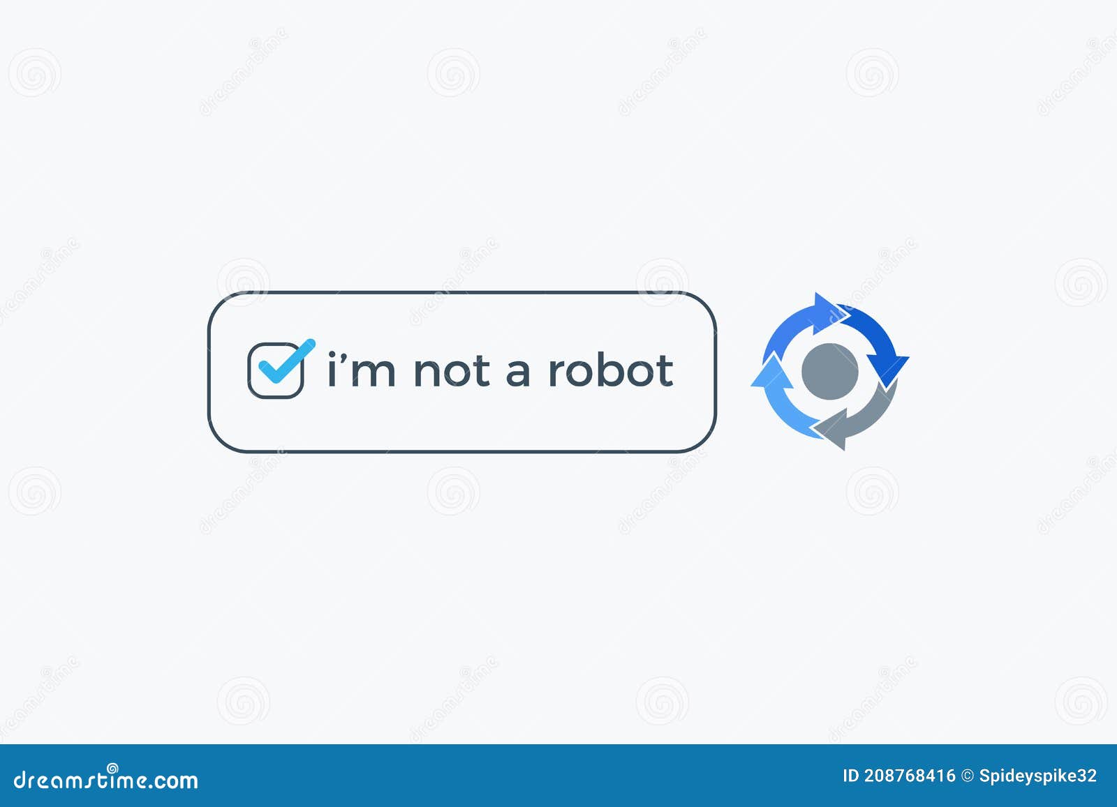 I am No a Robot. Captcha Sign Stock Illustration - Illustration of ...