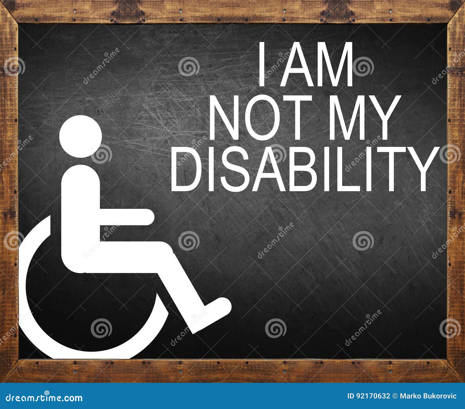 I am Not My Disability Written on Blackboard Stock Photo - Image of ...