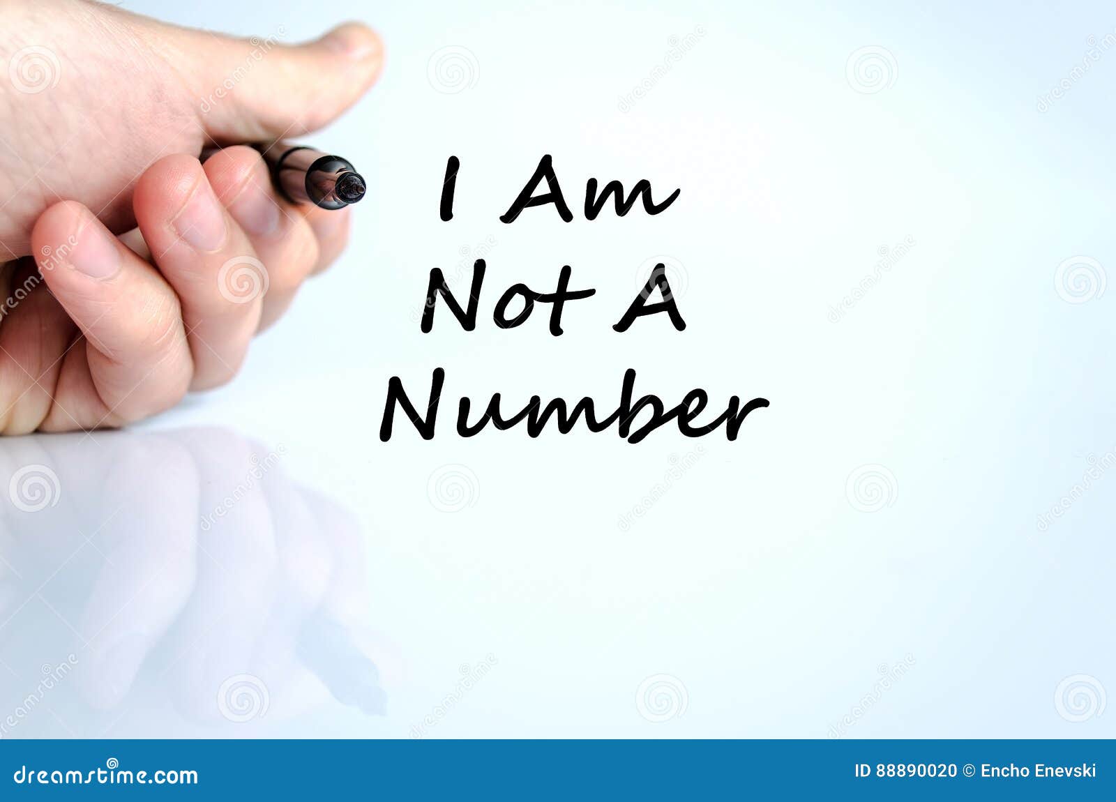 I am Not a Number Text Concept Stock Photo - Image of care, equality ...