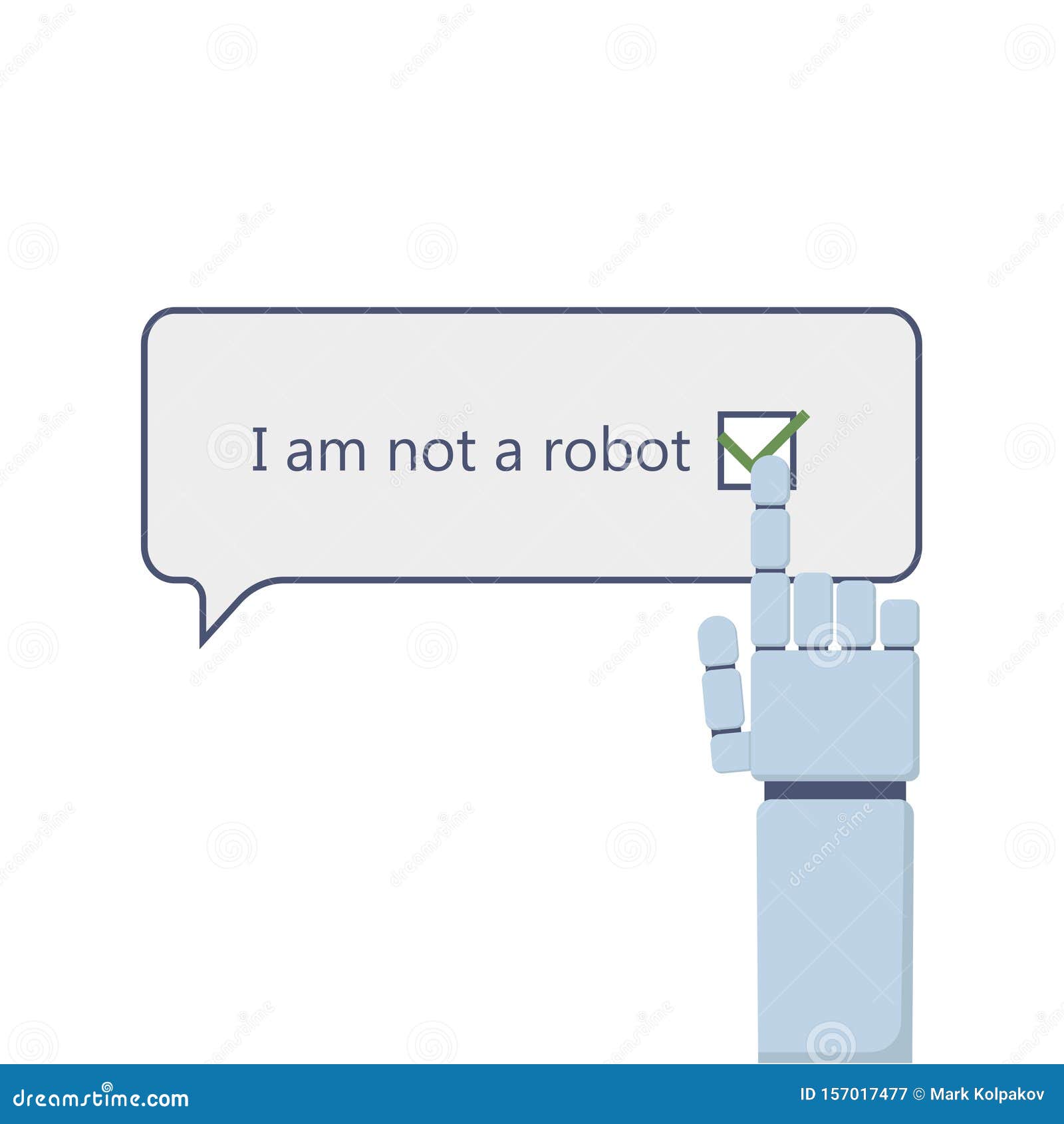 I am Not a Robot and Robot Arm Stock Illustration - Illustration of ...