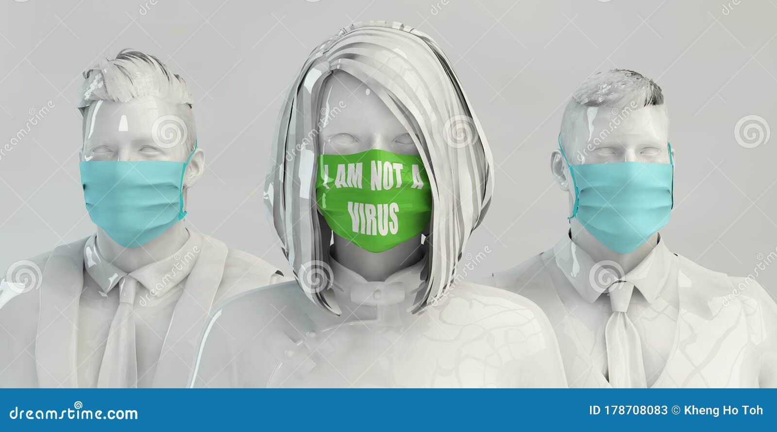 I am Not a Virus stock illustration. Illustration of racist - 178708083