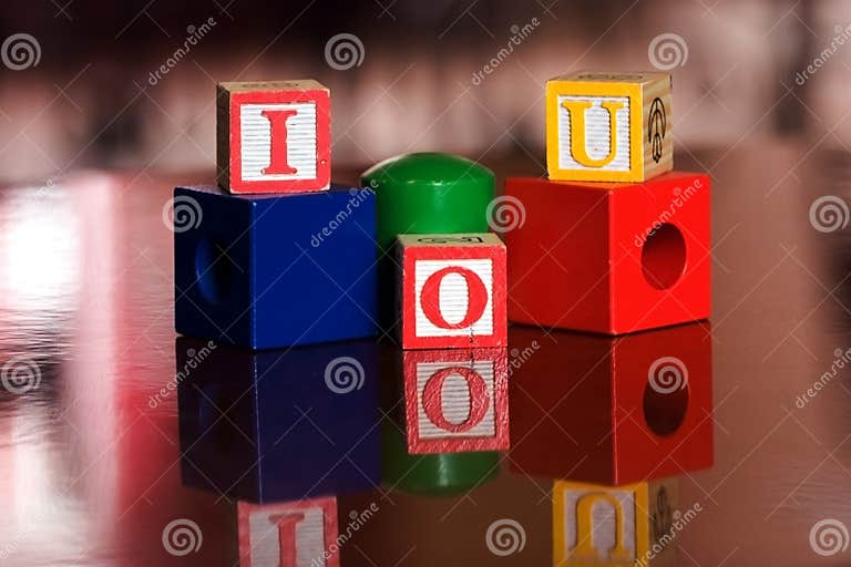 I O U stock image. Image of toddler, toys, primary, child - 240477