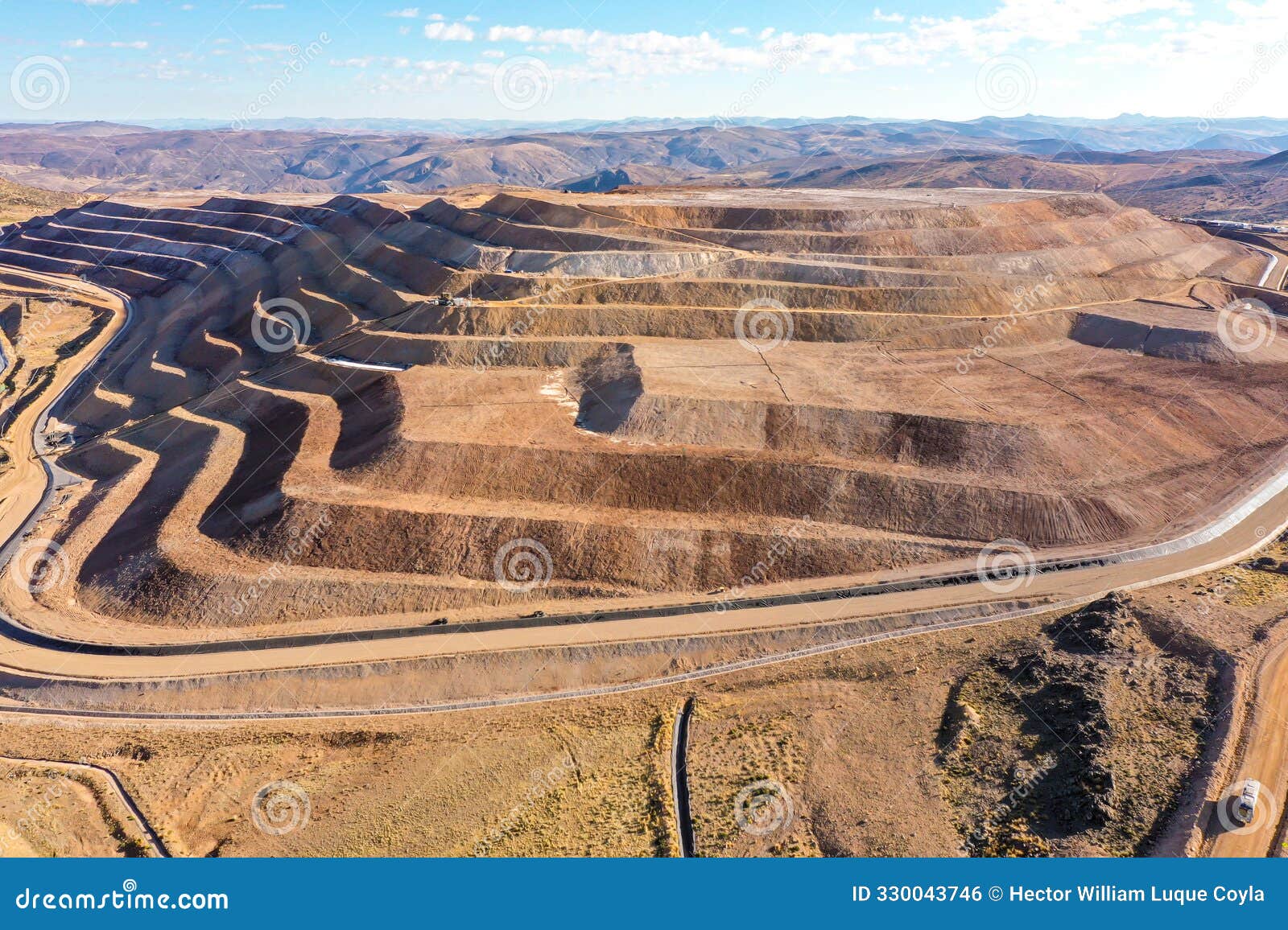 I Open Pit Mine Leaching Pad Stock Photo - Image of geotechnical, flow ...