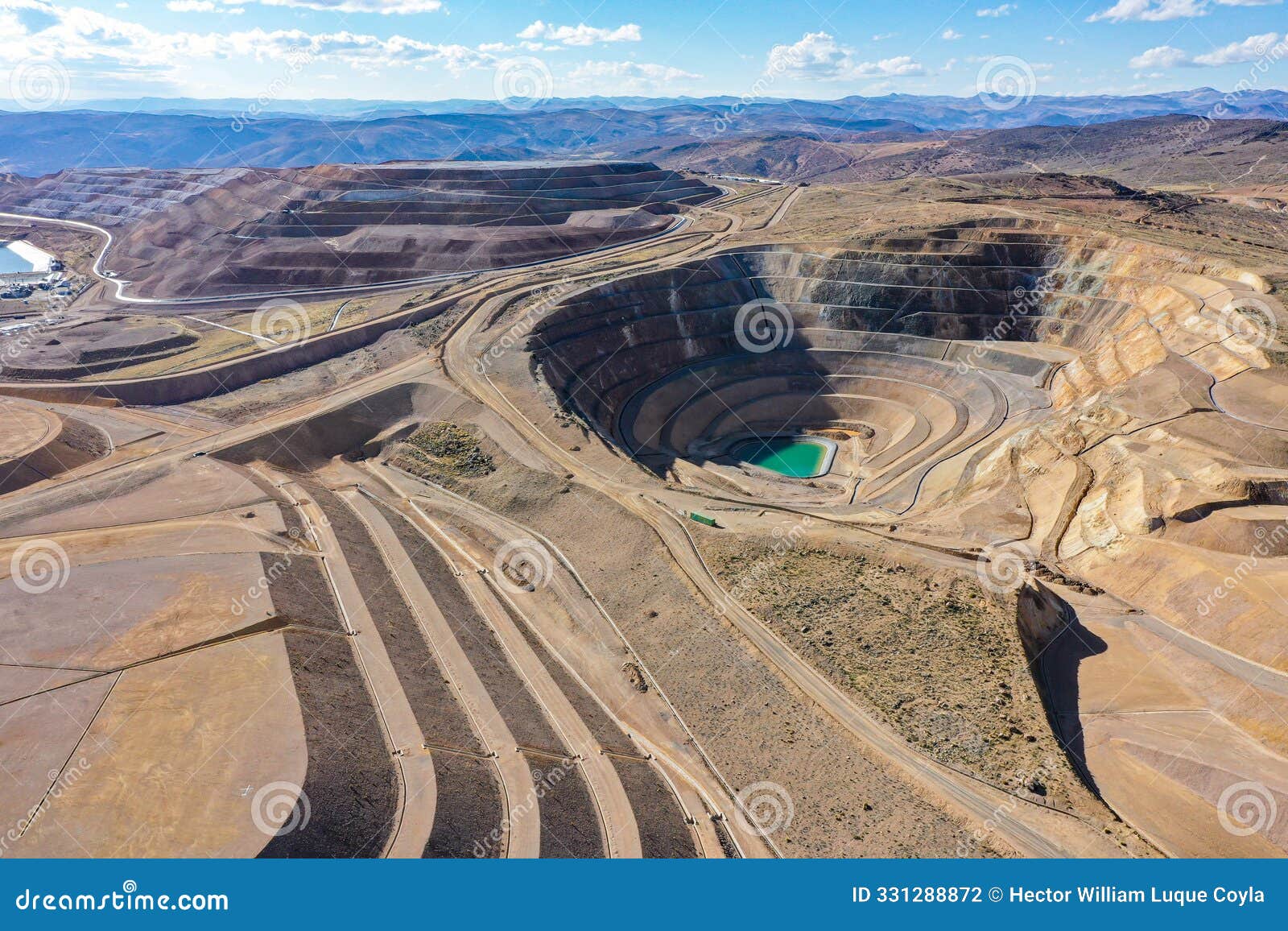 I Open Pit Mine Leaching Pad Stock Photo - Image of heapleach, engineer ...