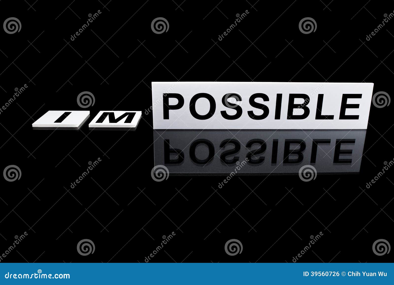 I am Possible Not Impossible Stock Photo - Image of black, concept ...
