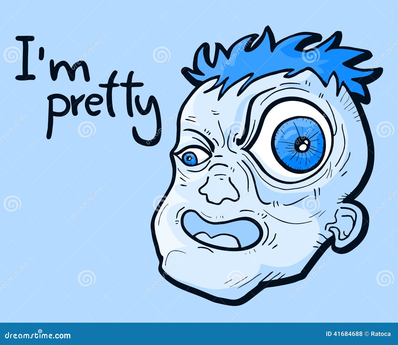 I am pretty stock vector. Illustration of fear, surprise - 41684688