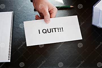 I quit stock photo. Image of desk, frustration, notice - 18210976