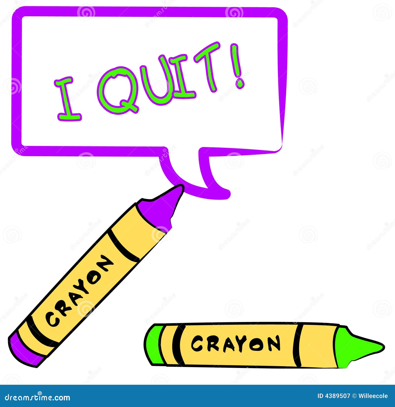I quit stock vector. Illustration of schoolwork, bubble - 4389507