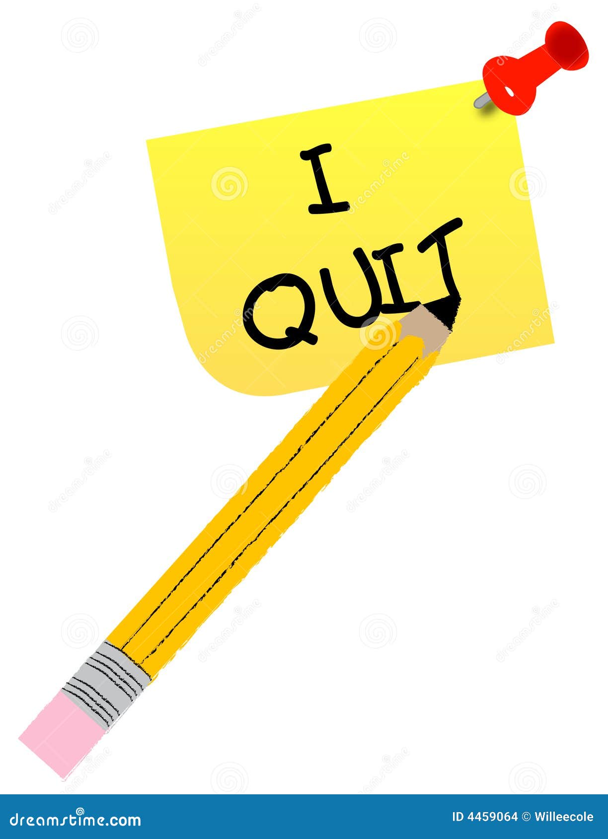 I quit message stock vector. Illustration of career, memo - 4459064