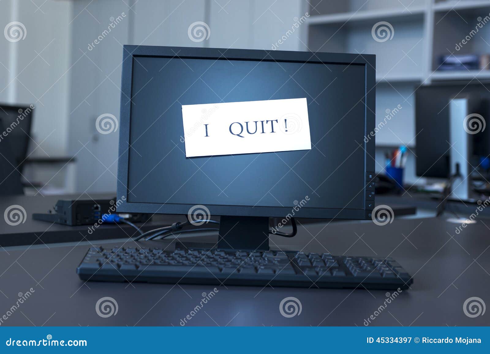 I quit not on screen stock image. Image of employment - 45334397