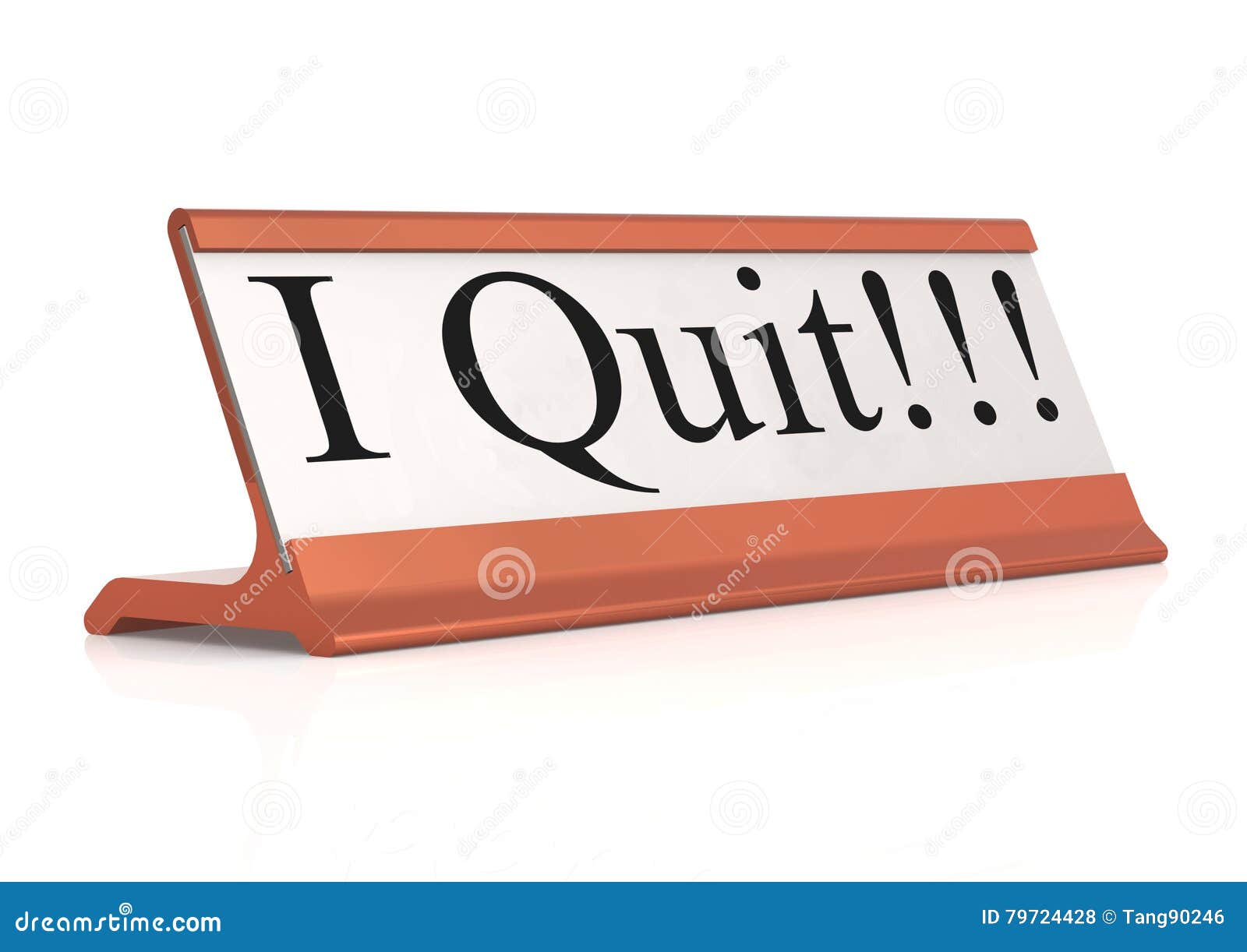 I Quit table tag stock illustration. Illustration of vintage - 79724428