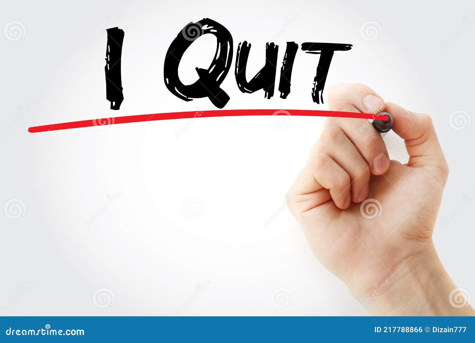I Quit Text with Marker, Business Concept Stock Photo - Image of ...