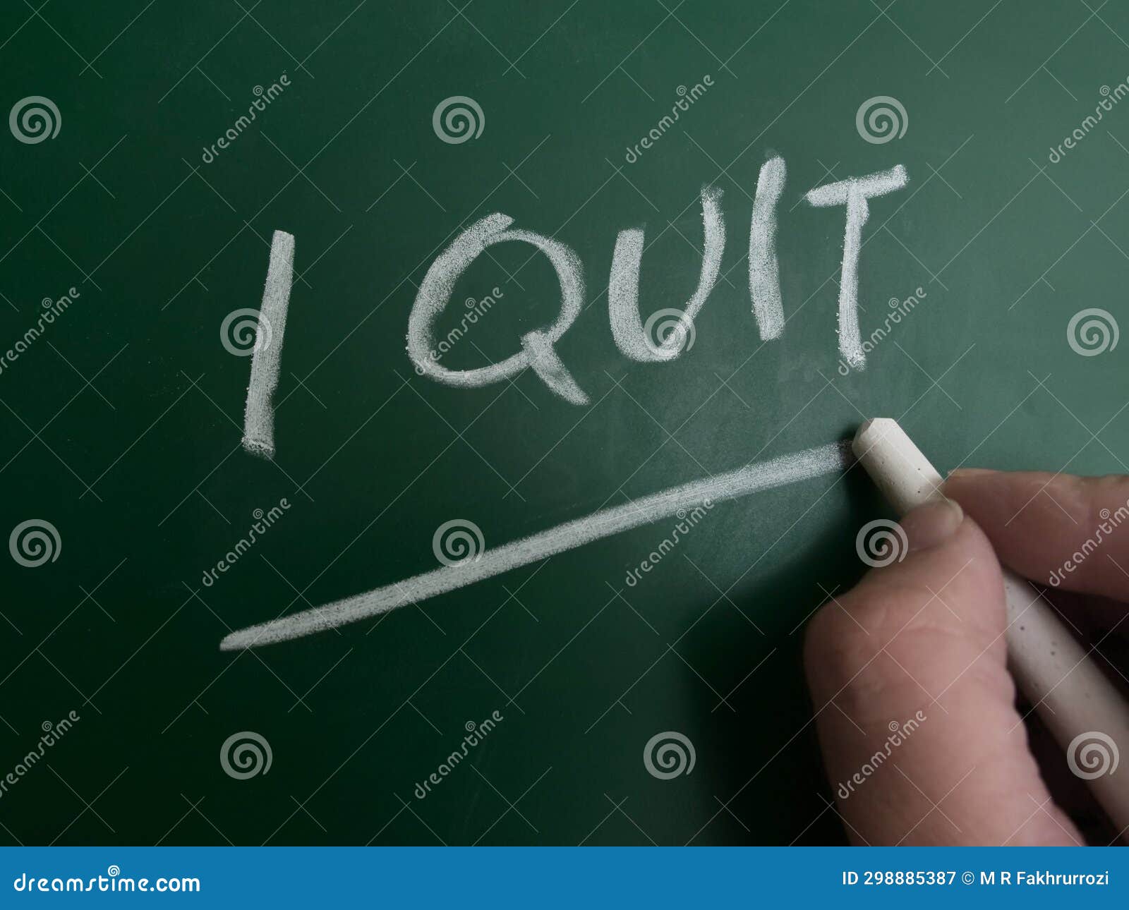 I Quit, Text Written on Chalkboard, Life and Business Stock Image ...