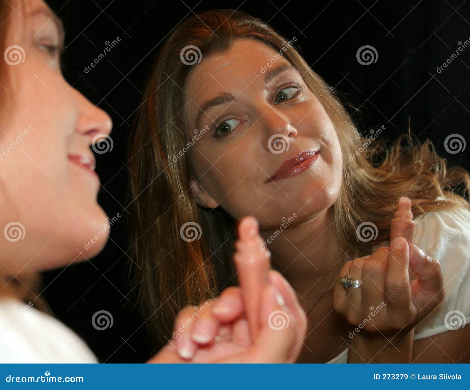 Am I ready yet? stock image. Image of style, apply, glamor - 273279