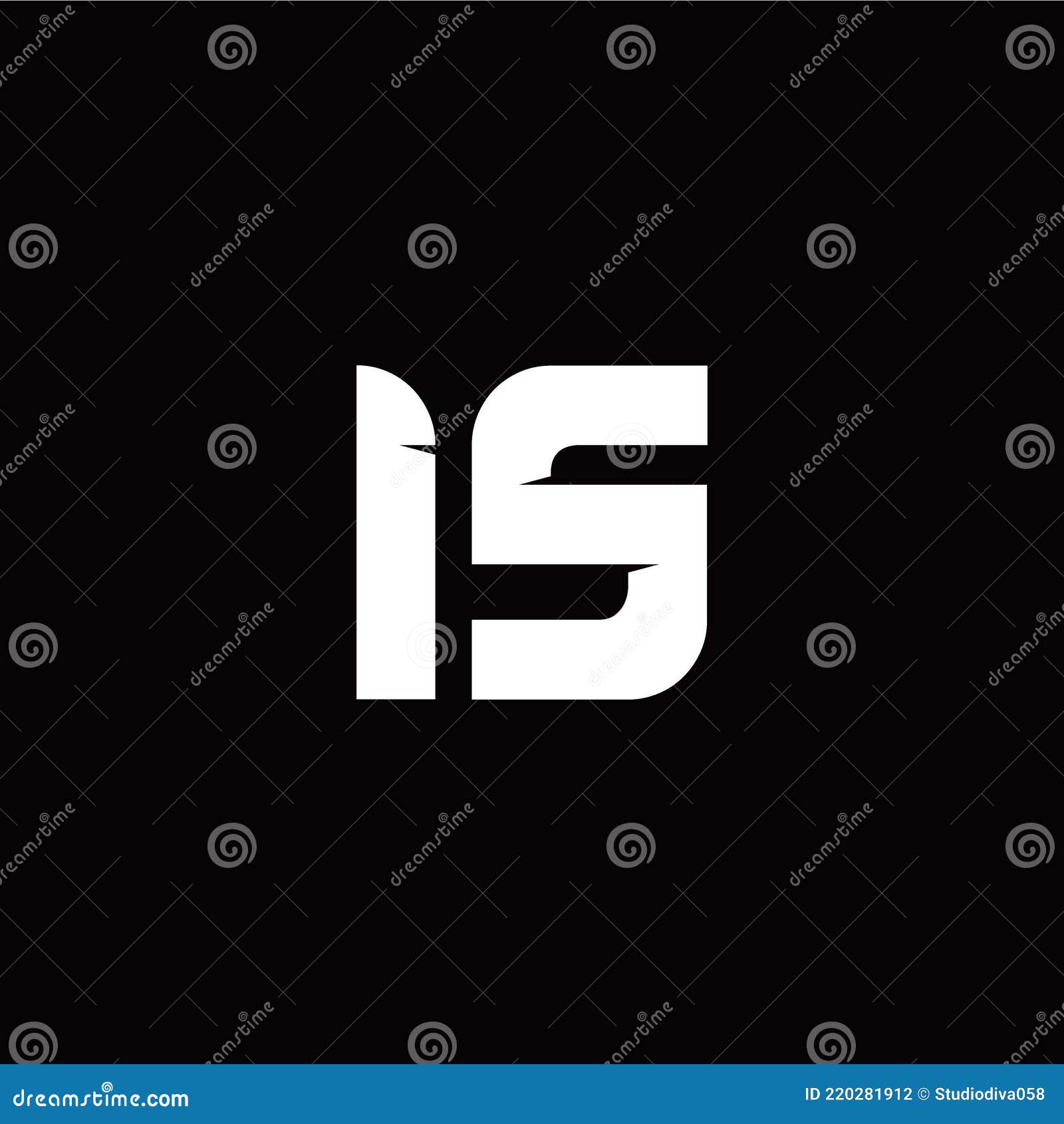 I S Letter Monogram Style Initial Logo Template Stock Vector ...