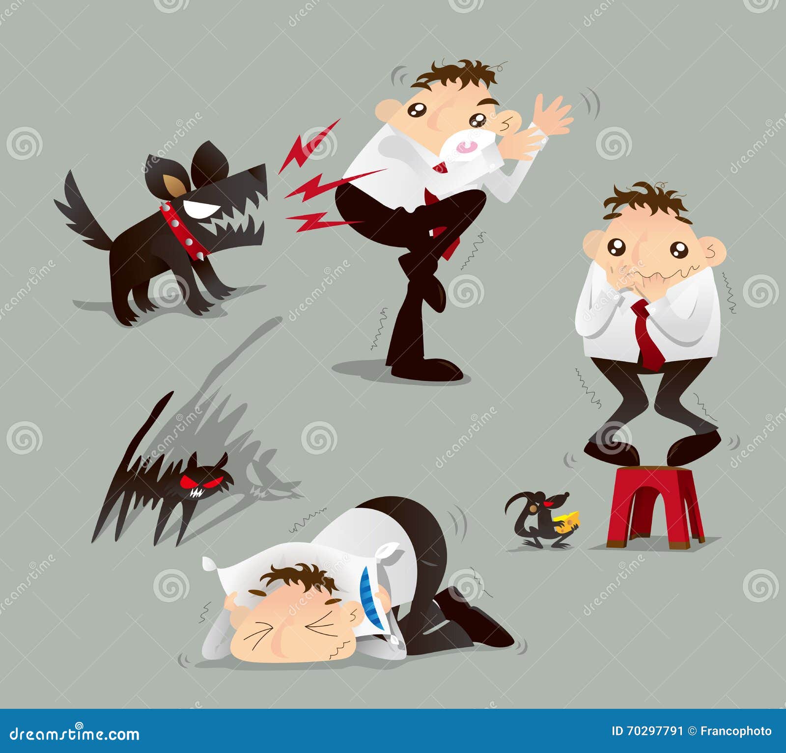 I am scared. stock vector. Illustration of weak, fear - 70297791