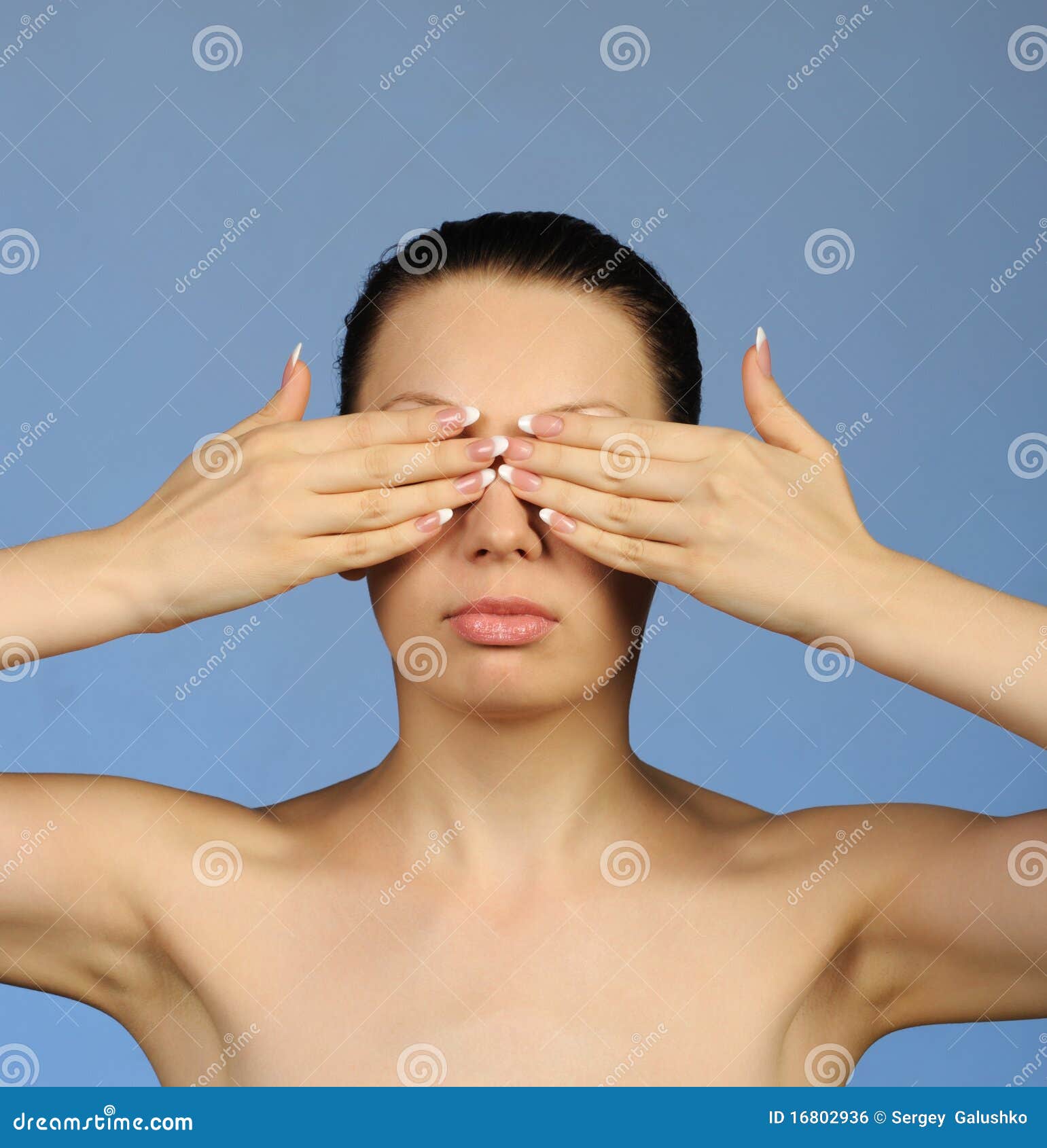 I see nothing stock photo. Image of model, closeup, shoulder - 16802936